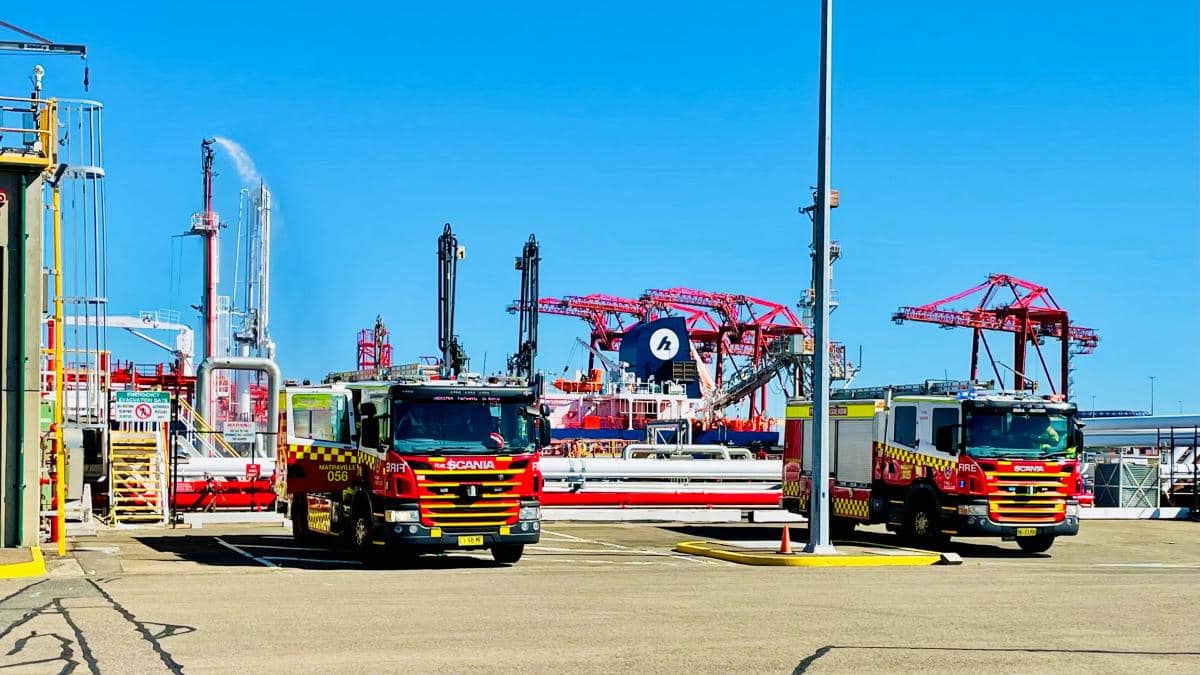 Ports and firies join forces for Port Botany emergency drill | NSW Ports Ports and firies join forces for Port Botany emergency drill | NSW Ports
